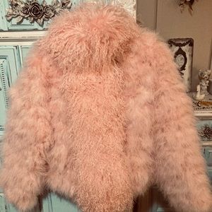 Jackets & Coats | Authentic Pink Ostrich Feather Coat | Poshmark